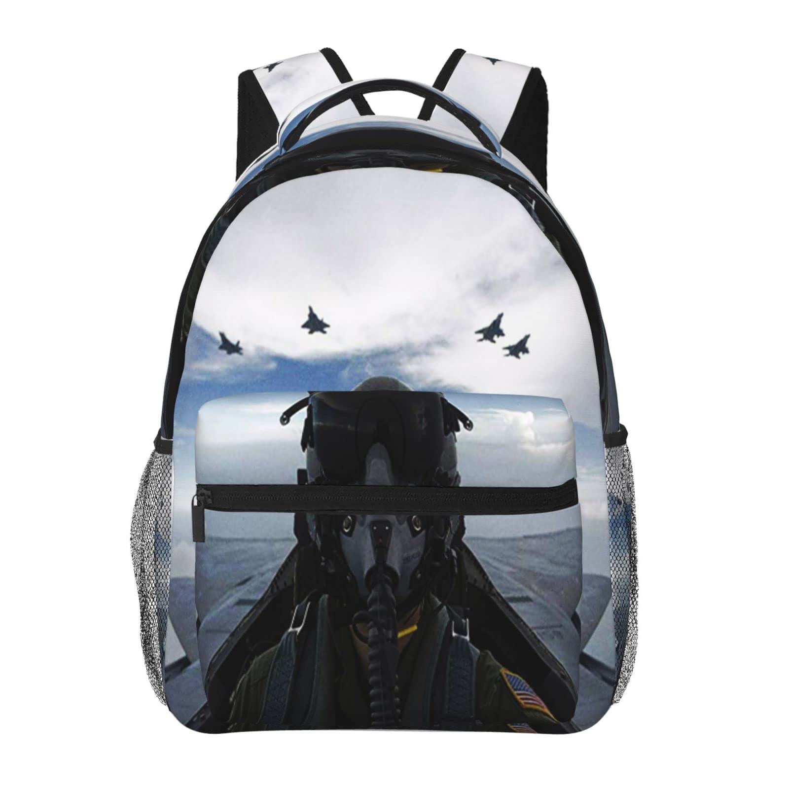 Amazon.com: Backpack Fighter Pilot Plane Travel Laptop Backpacks ...