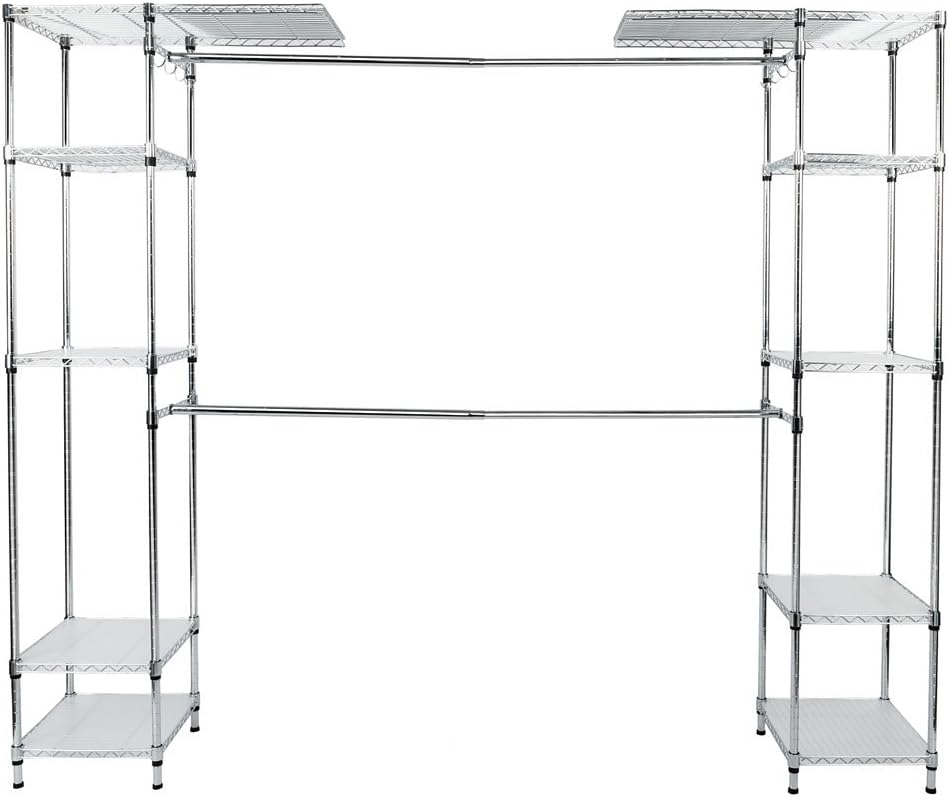 Amazon.com: Expandable Metal Hanging Storage Organizer Rack Wardrobe ...