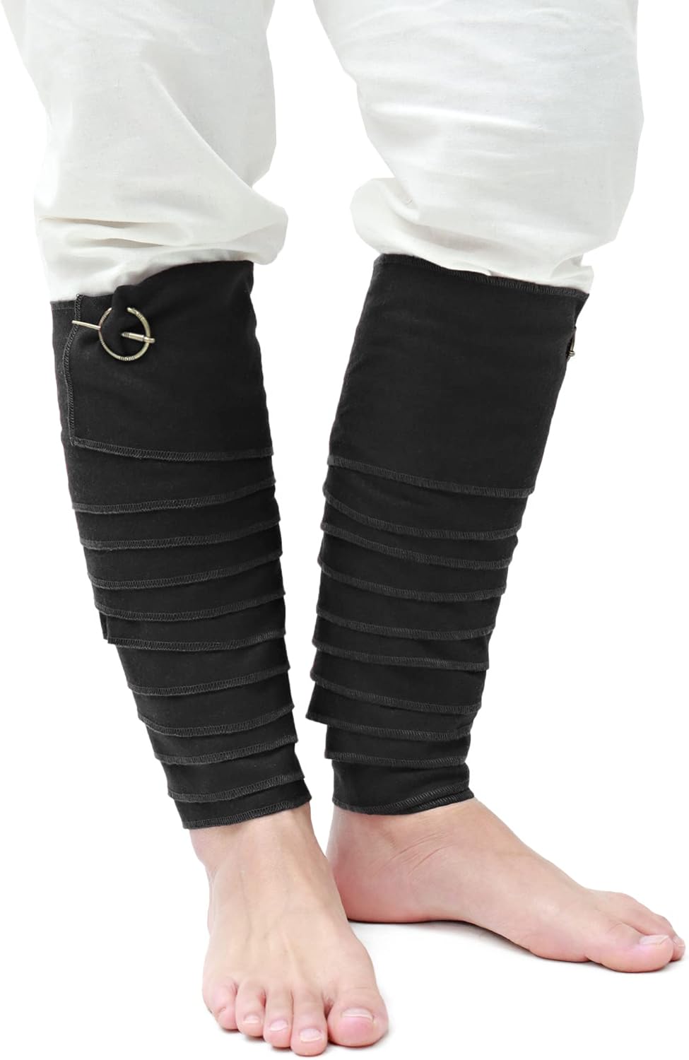 Amazon.com: KUOIN Medieval Men's Leg Wraps Brooch Pirate Cosplay ...