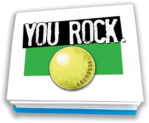 Amazon.com : Girls Lacrosse You Rock Note Cards 12-Pack (4.25"x5.5 ...