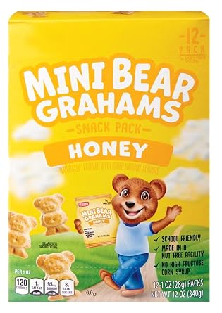 Amazon.com: Benton Mini Bear Honey Grahams Snack Packs Mini Animal ...