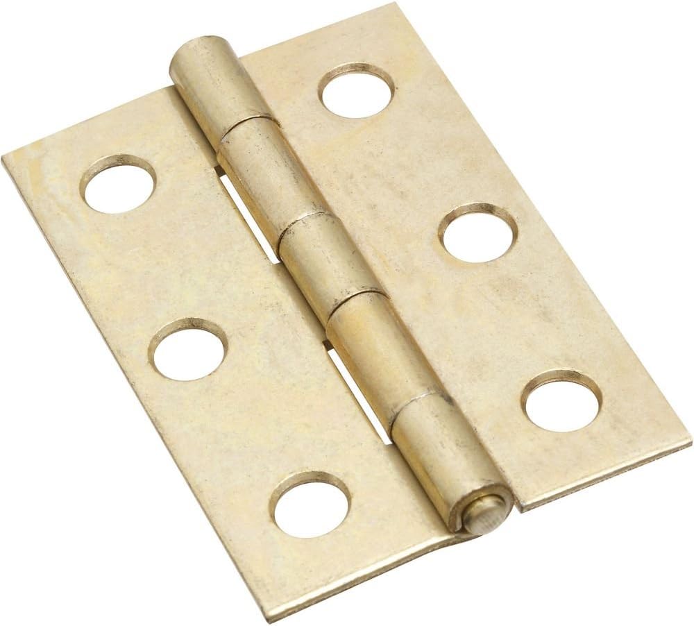 National Hardware N146-290 V518 Non-Removable Pin Hinges in Brass, 2 ...