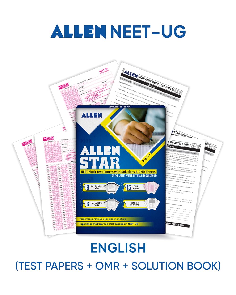 Buy ALLEN STAR NEET Mock Test Papers With Solutions in English | 15 ...