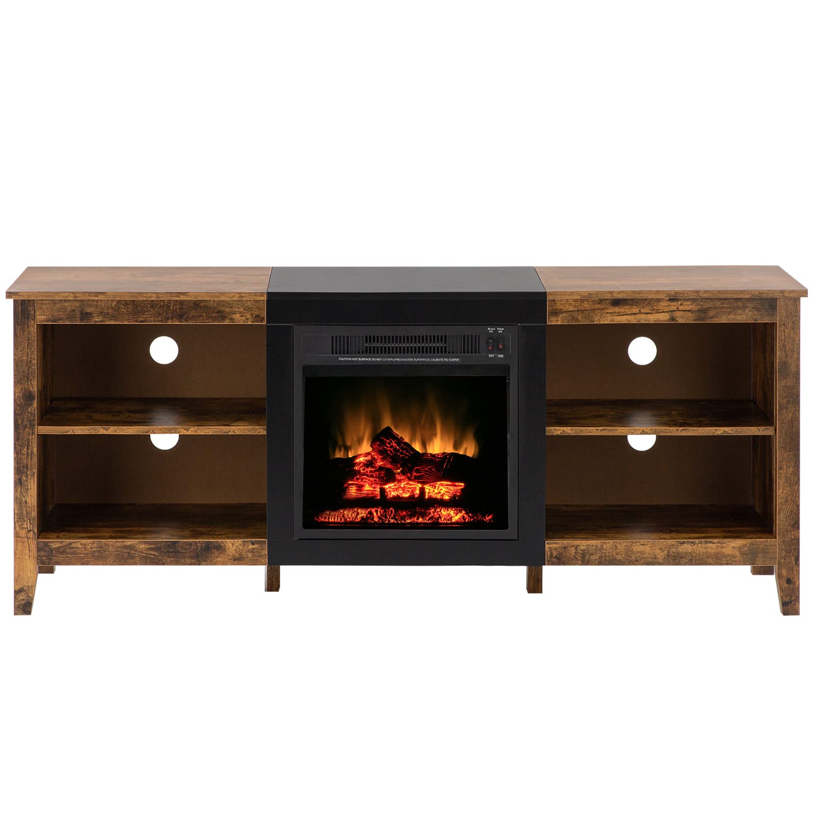 Amish Flint Tv Console Fireplace Heaters