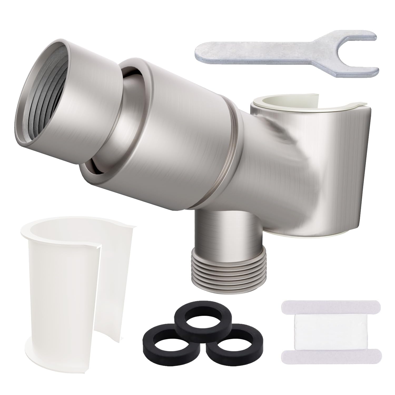 All Metal Handheld Shower Head Holder, Adjustable Shower Wand Holder ...