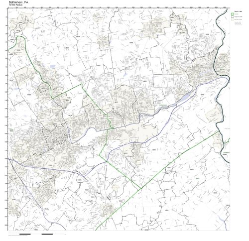 Bethlehem, PA ZIP Code Map Not Laminated: Amazon.com: Office Products