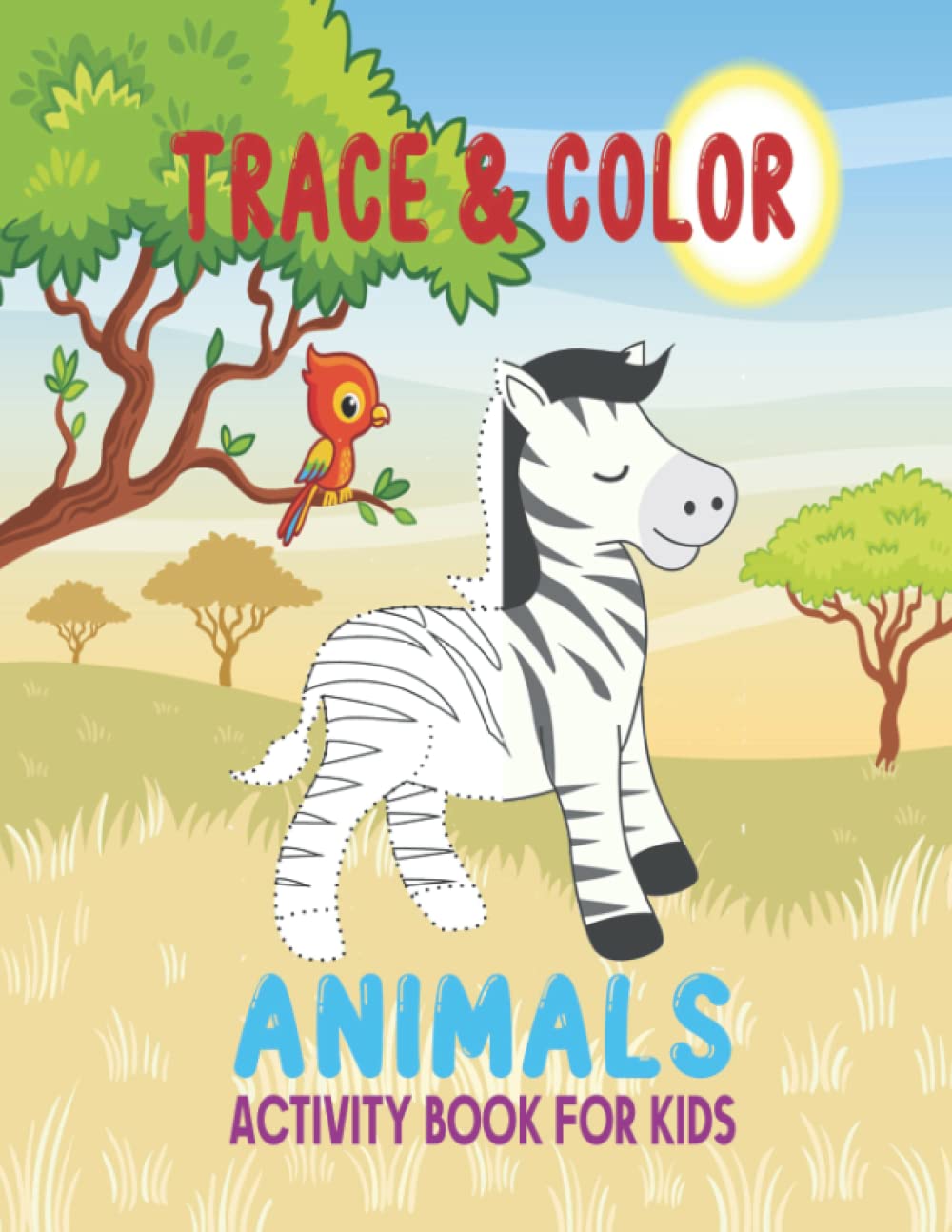 Buy Trace and Color Animals Activity Book For Kids: Fun and Easy ...