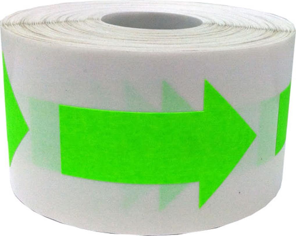 Fluorescent Green Arrow Stickers, 2 x 1 Inches in Size, 500 Labels on a ...