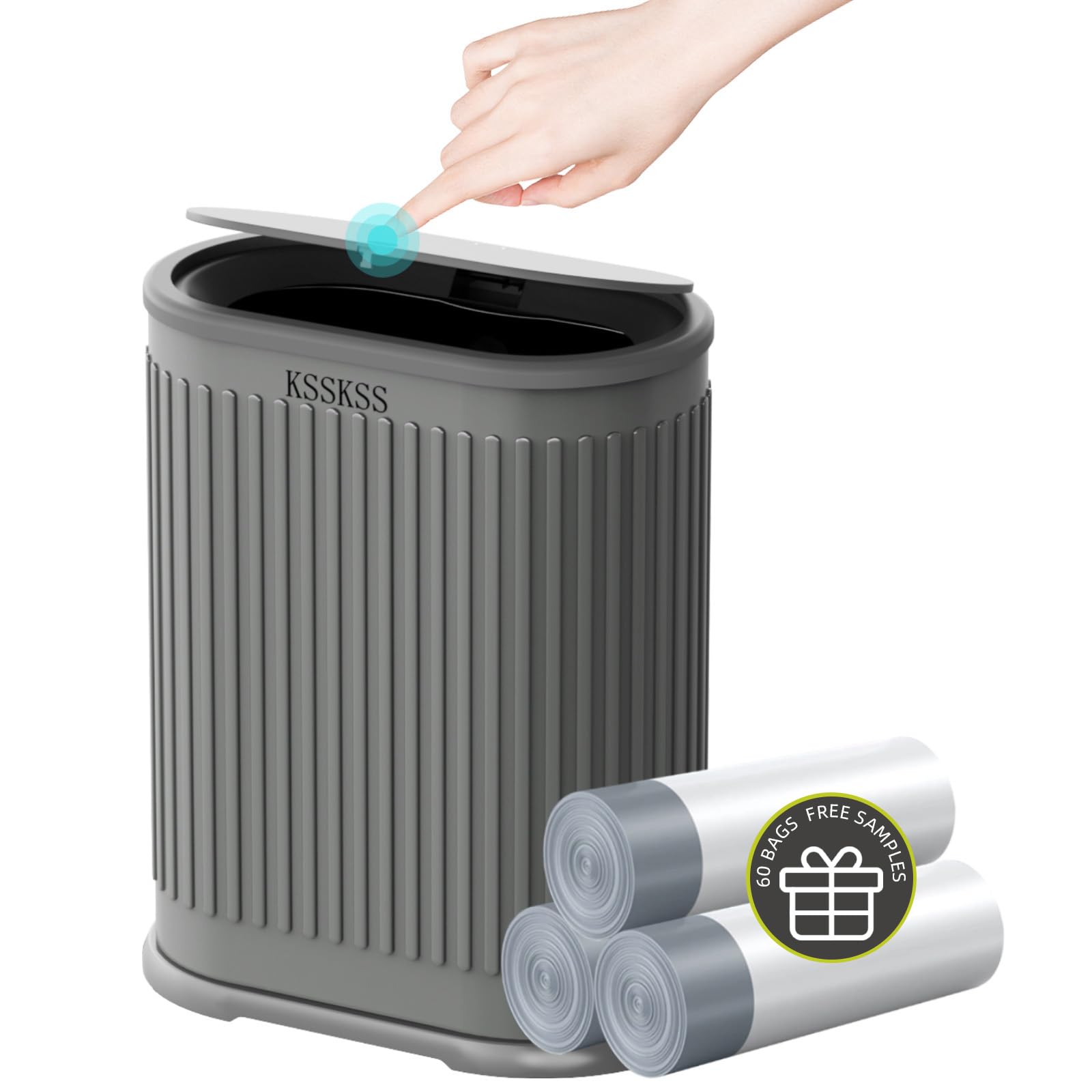 Amazon.com: KSSKSS 1.8 Gallons Small Stainless Steel Trash Can with ...