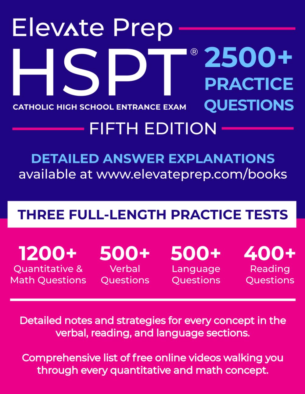 HSPT: 2500+ Practice Questions: Prep, Elevate: 9798606471720: Amazon ...