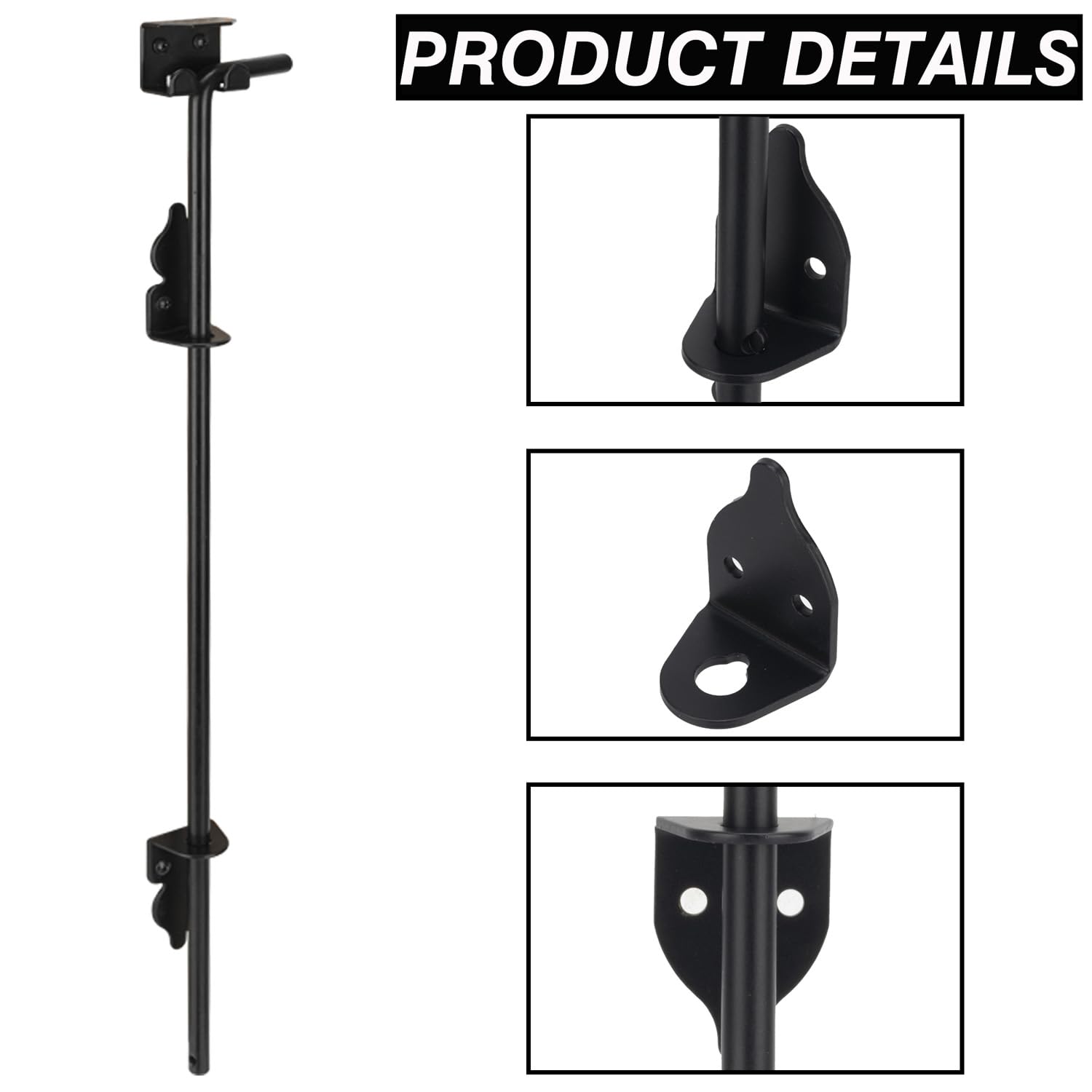24" Cane Bolt Heavy-Duty Drop Rod for Gate, Gate Ground Latch for ...