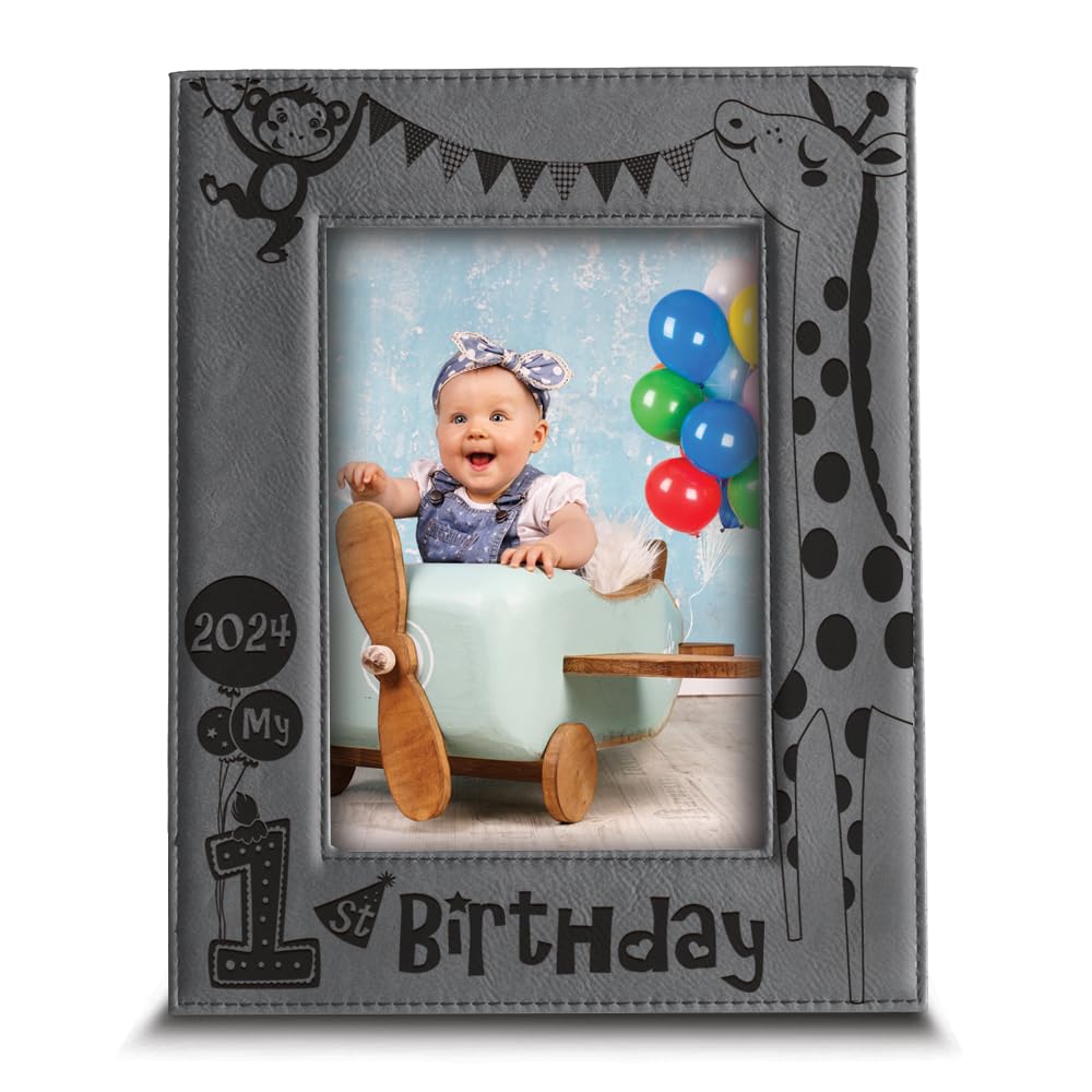 Amazon.com - BELLA BUSTA- My first Birthday Picture Frame- Baby's First ...