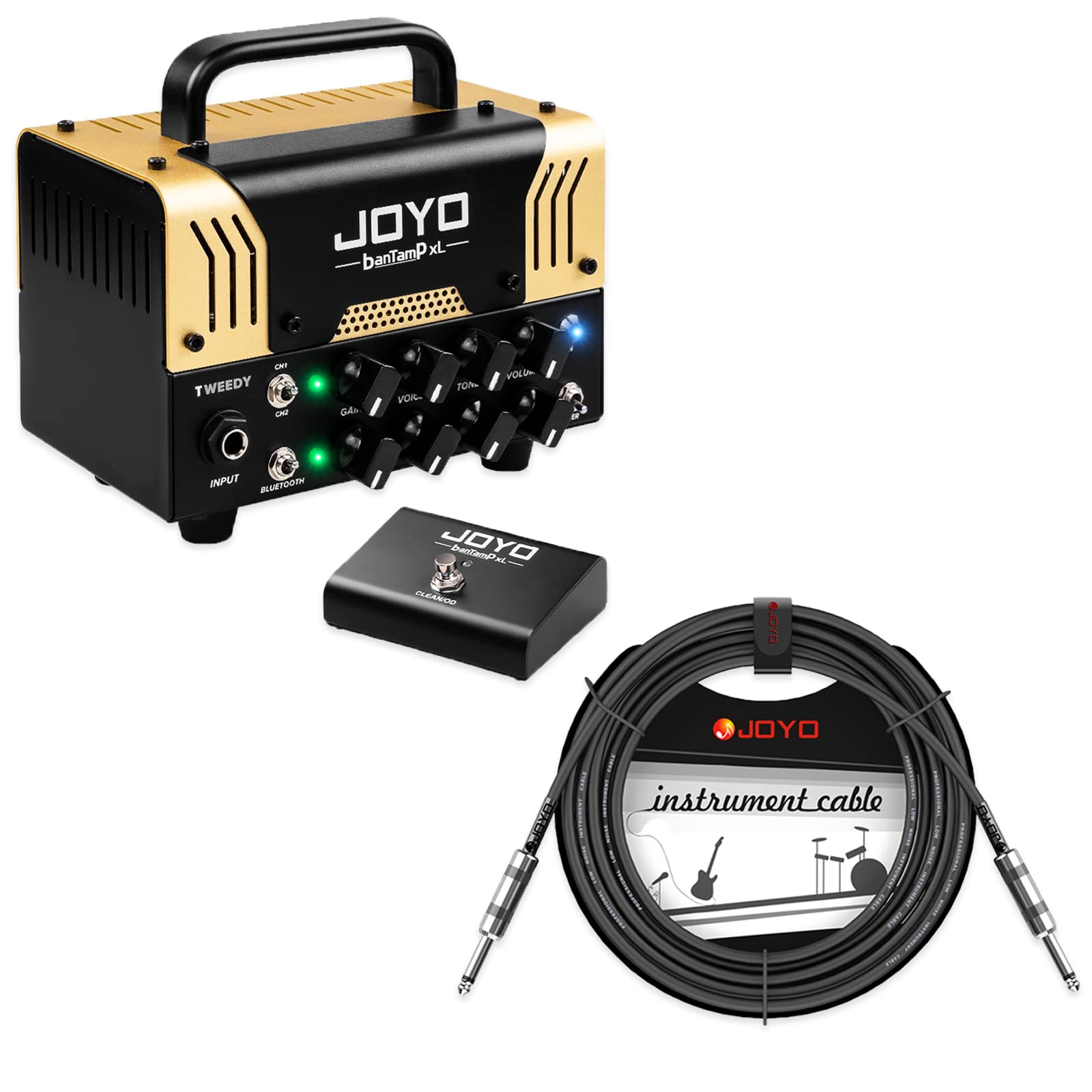 Amazon.com: JOYO TWEEDY Mini Hybrid Amplifier Tueb Head 20 Watt Preamp ...