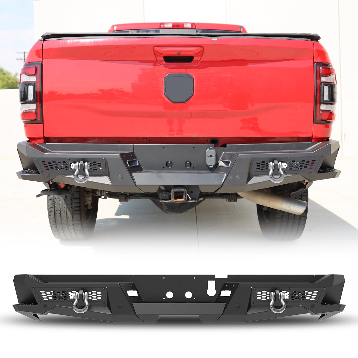 Amazon.com: WOLFSTORM Rear Bumper for 2019-2024 Dodge RAM 2500/3500 ...