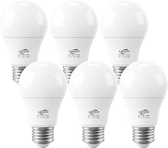 LOEODO E27 LED Screw Bulbs 60W Equivalent, 9W, 806 Lumens, 2700K Warm ...