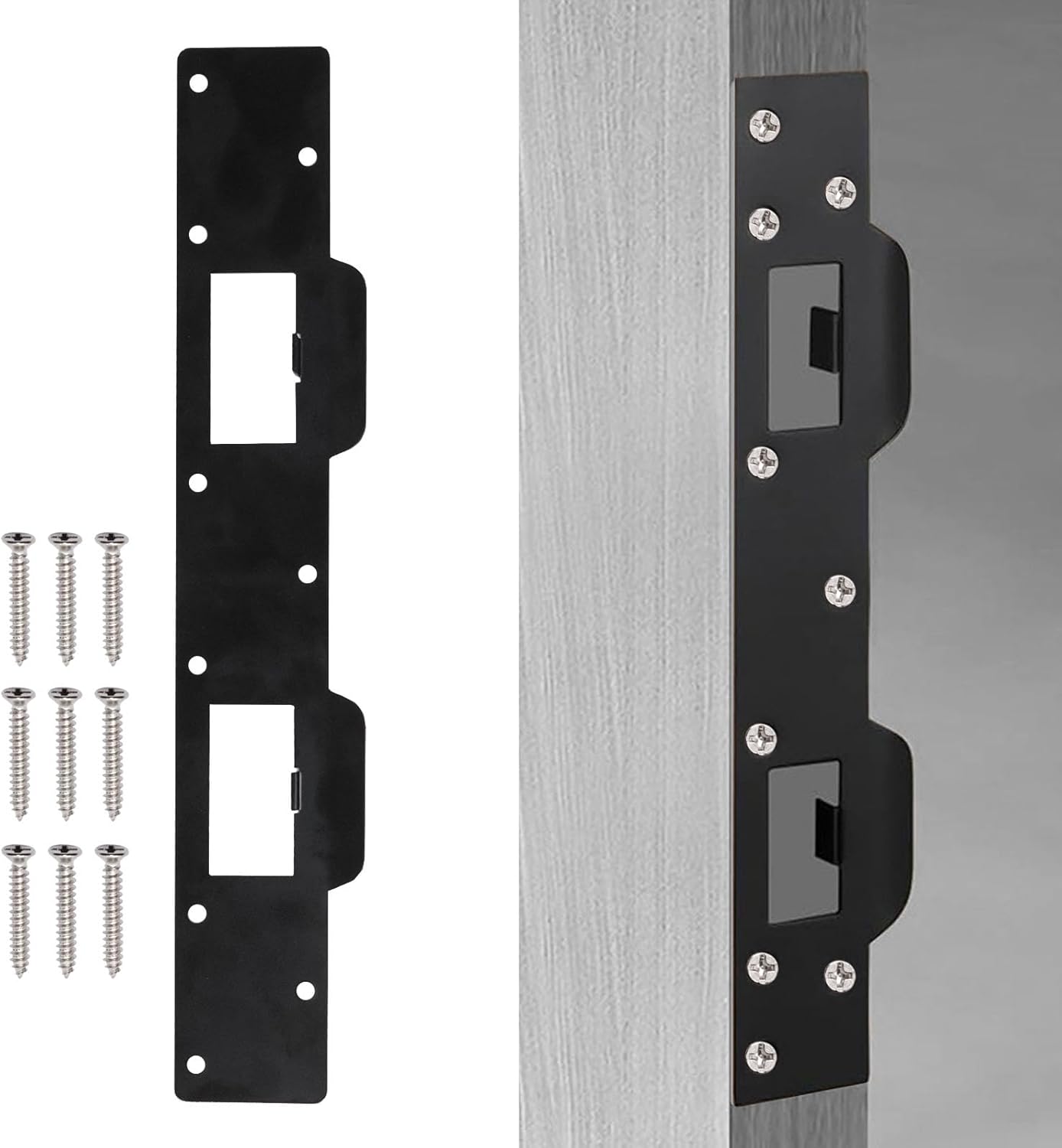 BENLIUDH Door Strike Plate 2 Holes Reinforcement Plate, Door Security ...