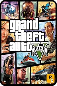 Amazon.com: Mepkaidy The Original Game GTA-5 Poster 8 x 12 Inch Funny ...