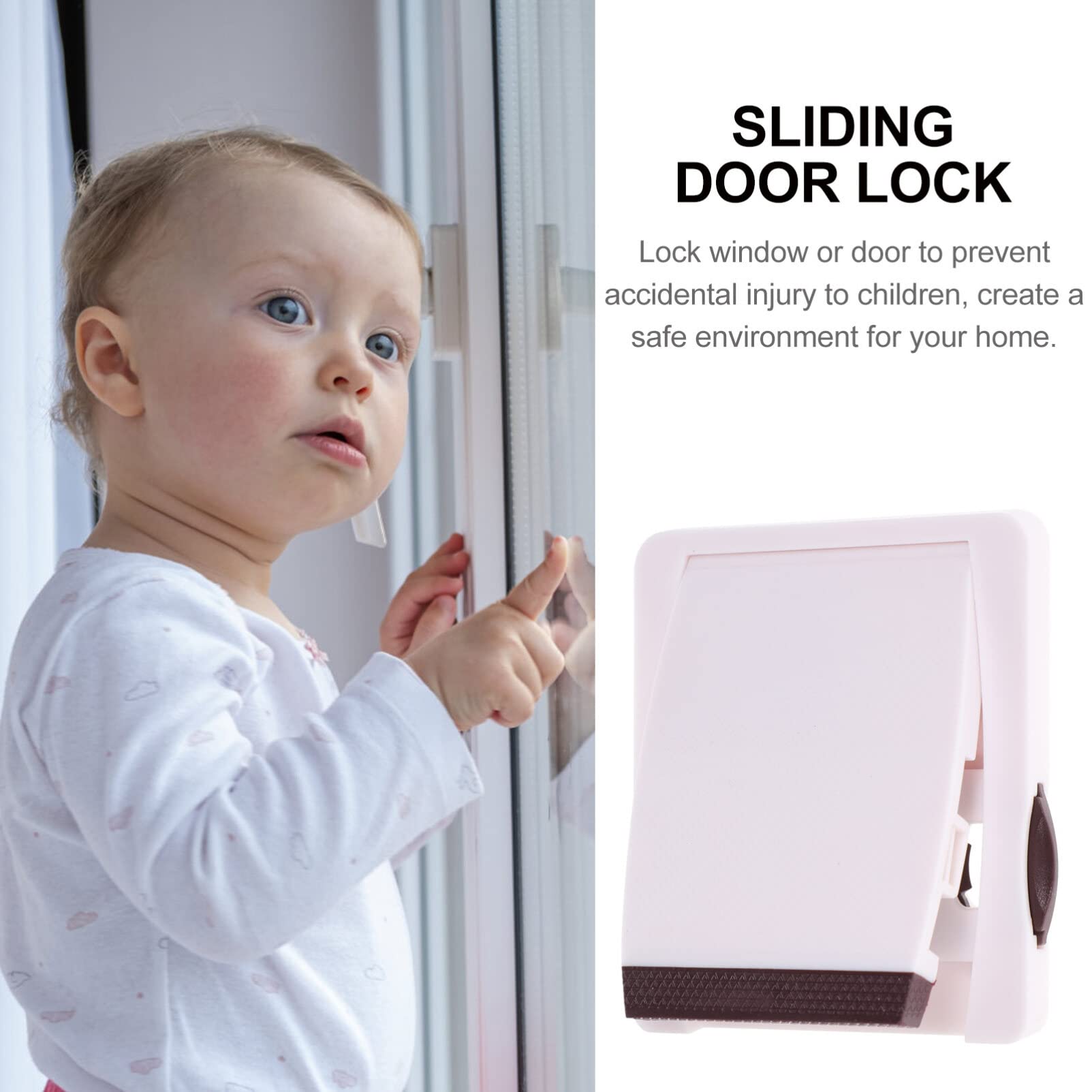 DOITOOL Glass Sliding Door Child Lock Baby Safety Sliding Window Lock ...