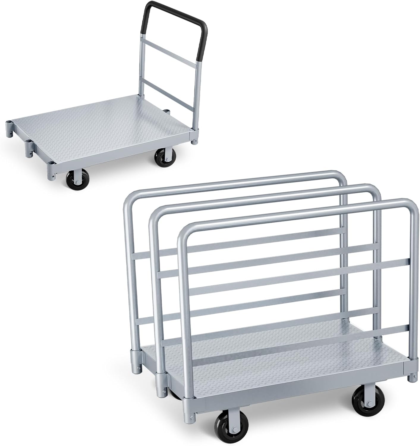 Amazon.com: CFTEL Steel Panel Cart, Lumber Cart with Flexible＆Quiet ...