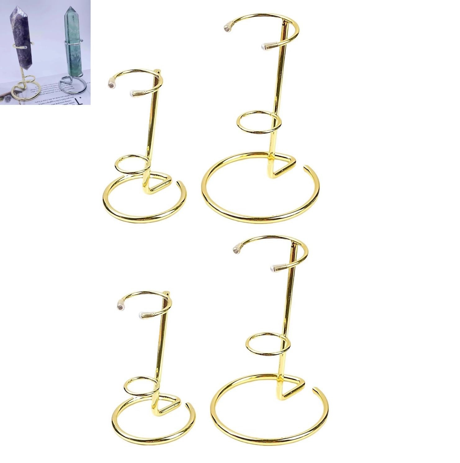 Amazon.com: 4 Pieces Small Crystal Rod Display Stand - Elegant Iron ...