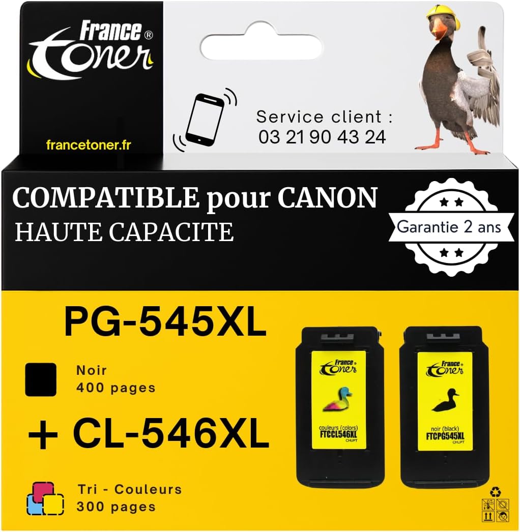 FranceToner - 545XL 546XL - Cartucce Compatibili con Canon PG-545 CL ...