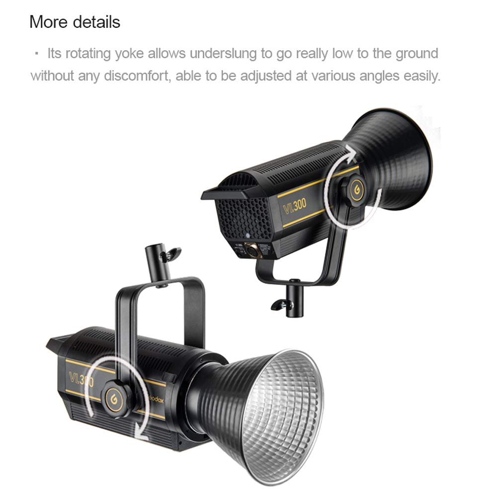 Godox VL300 LED Video Light, with BD-04 Barndoor Kit,...B087F4J1Q6 ...