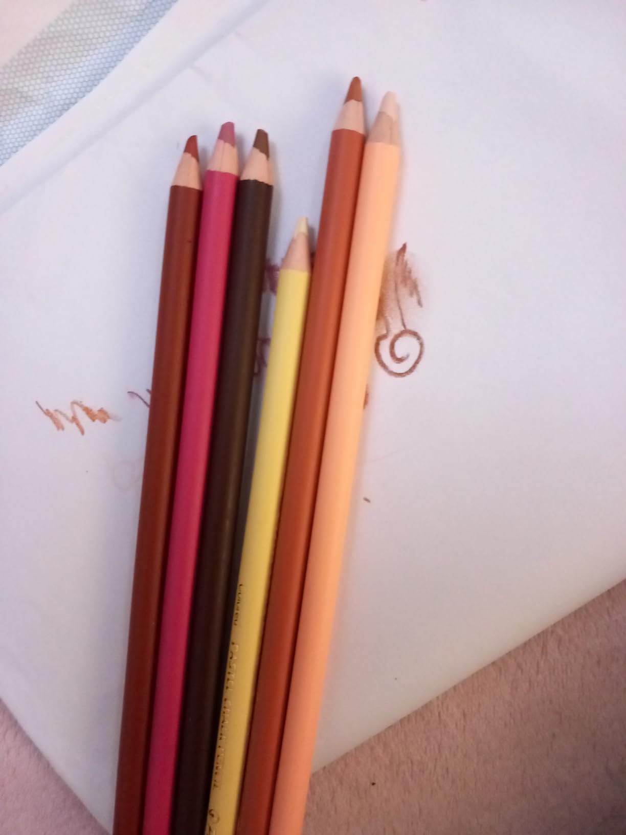 Pasler® Pastel Chalk Pencil set, 6 skin tone colors, Soft Core ...