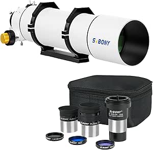 Amazon.com : SVBONY SV48P 102mm Telescope, F6.5 Refractor Bundle with SV233 7PCS Telescope ...