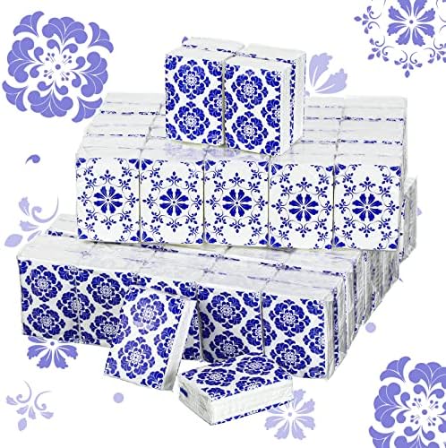Amazon.com: Seajan 90 Pack Pocket Tissue Bulk Travel Tissues Packs Blue ...