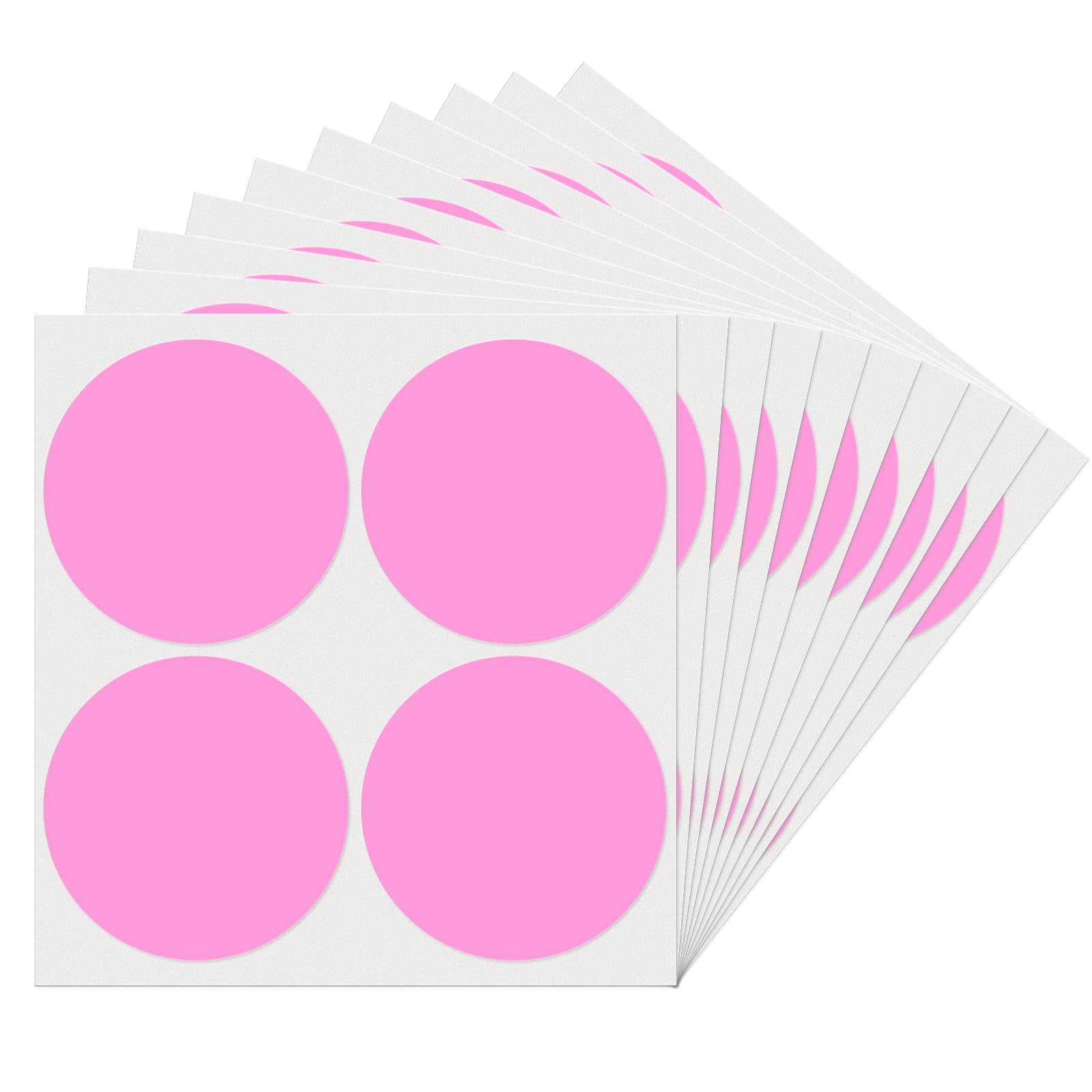 Snapklik.com : YIKIADA Pink Dot Stickers 4 Inches Round Sticker