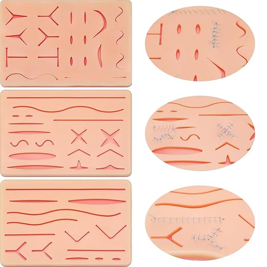 Amazon.com: Threlaco 3 Pcs Suture Pad 3 Layer Suture Practice Pad with ...