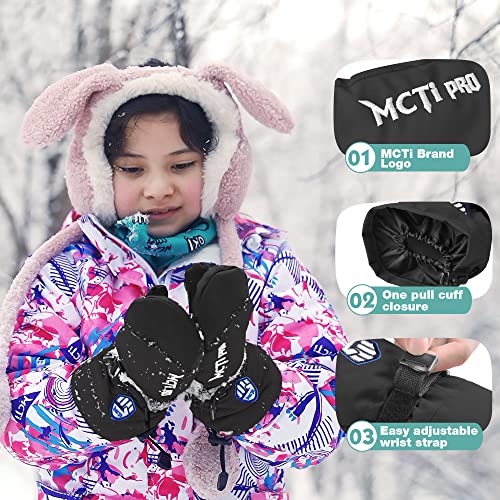 Snapklik.com : Kids Mittens Waterproof Winter Ski Warm Sherpa Fleece ...