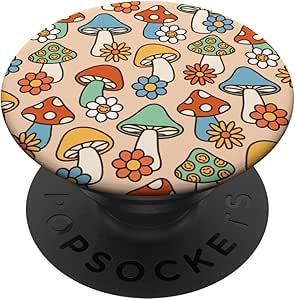 Amazon.com: Hippie Mushroom Flower 60s 70s Floral Cottagecore Aesthetic PopSockets Adhesive ...