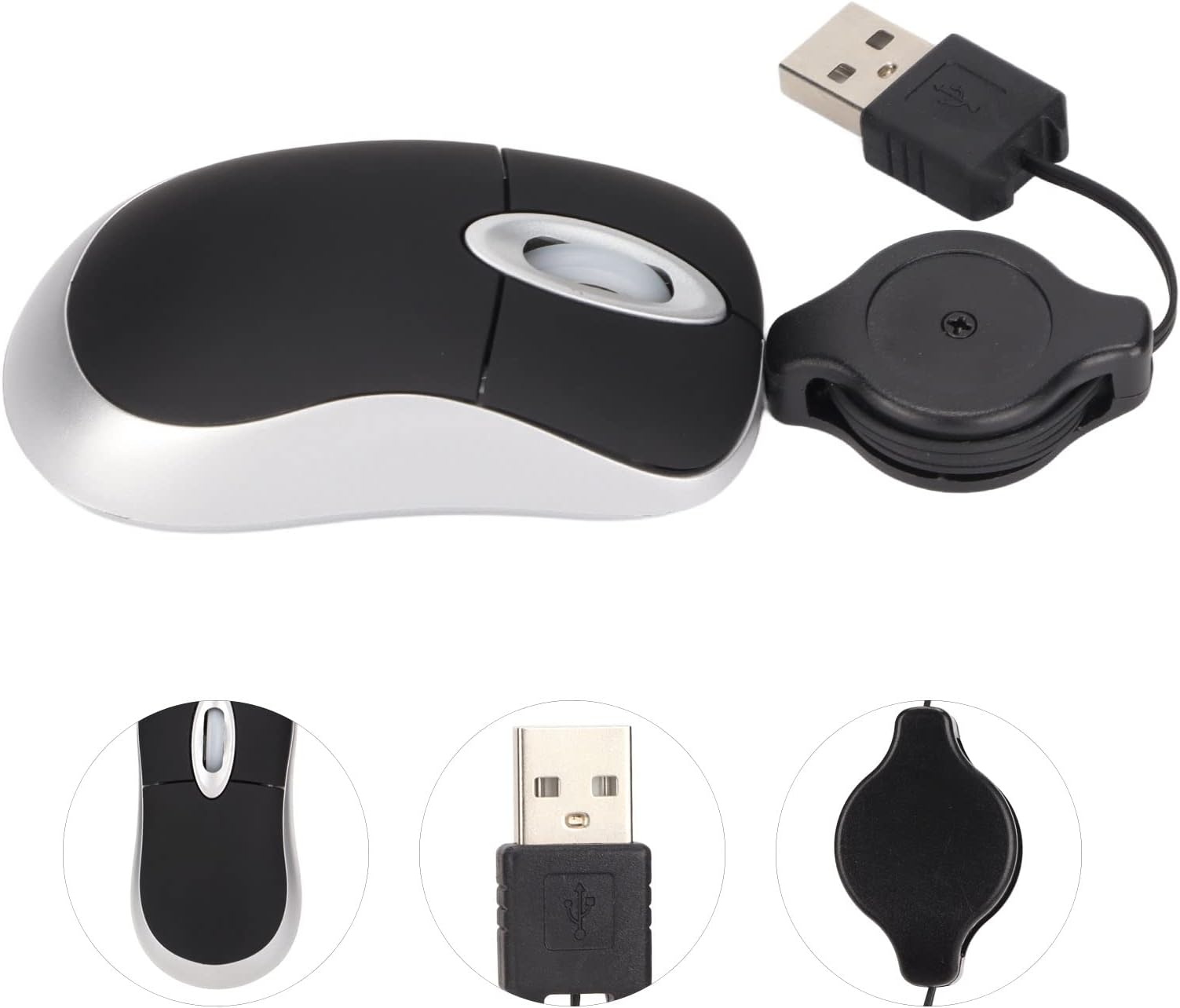 Yoidesu Mini Mouse, Mouse Portátil Ratón de Computadora con Cable ...