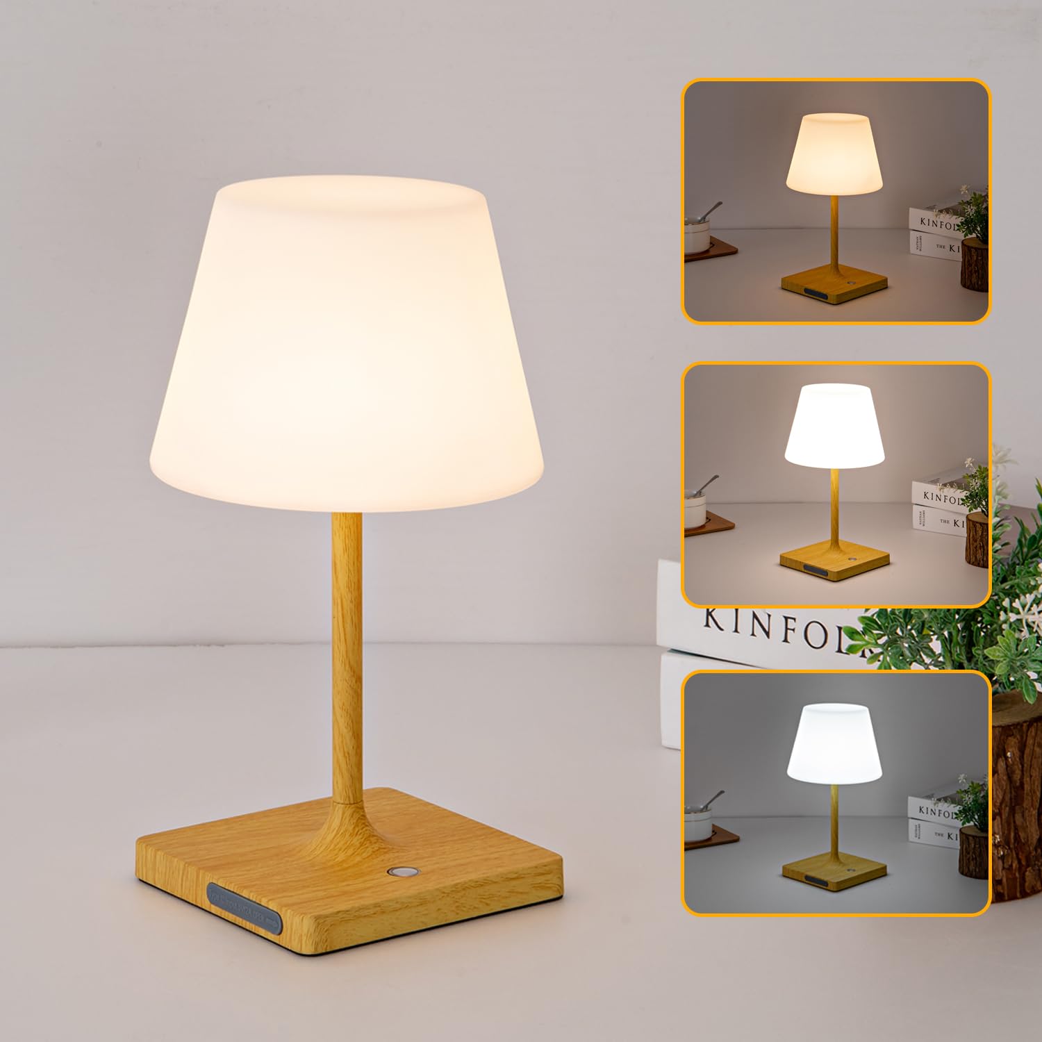 Mywellian Cordless Table lamp, Outdoor Battery Operated Rechargeable ...