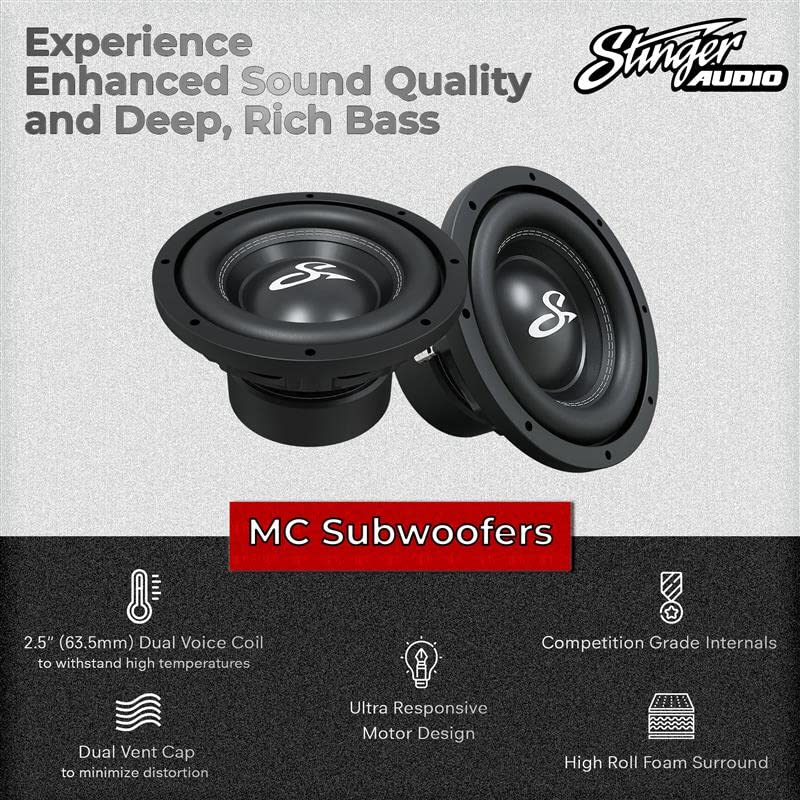 Snapklik.com : Audio 12” Subwoofer, 1200 Watt Max Power, Dual 4-Ohm Car ...