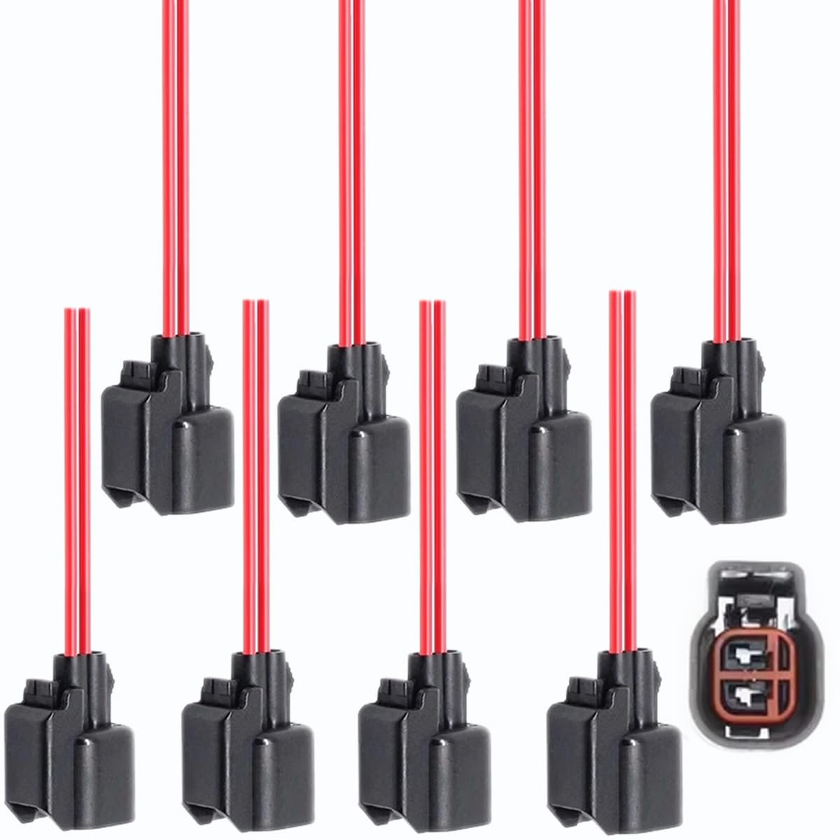 Amazon.com: Set 8 Fuel Injectors Connector Plug Harness Pigtail Wire ...