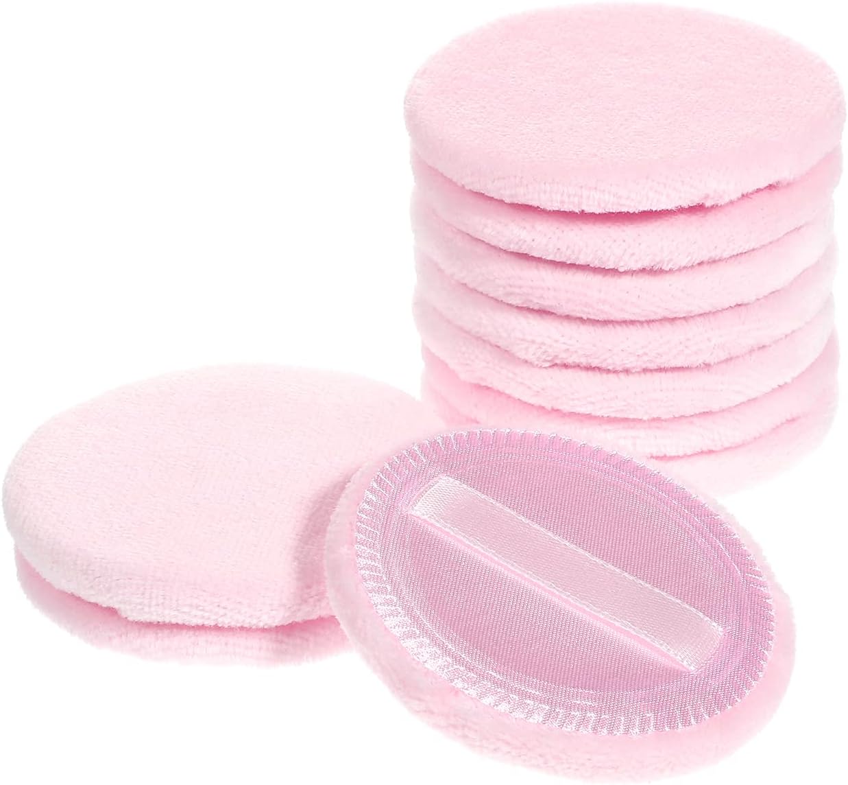 Amazon.com: FRCOLOR 10-Piece Cotton Round Makeup Puff with Strap for ...
