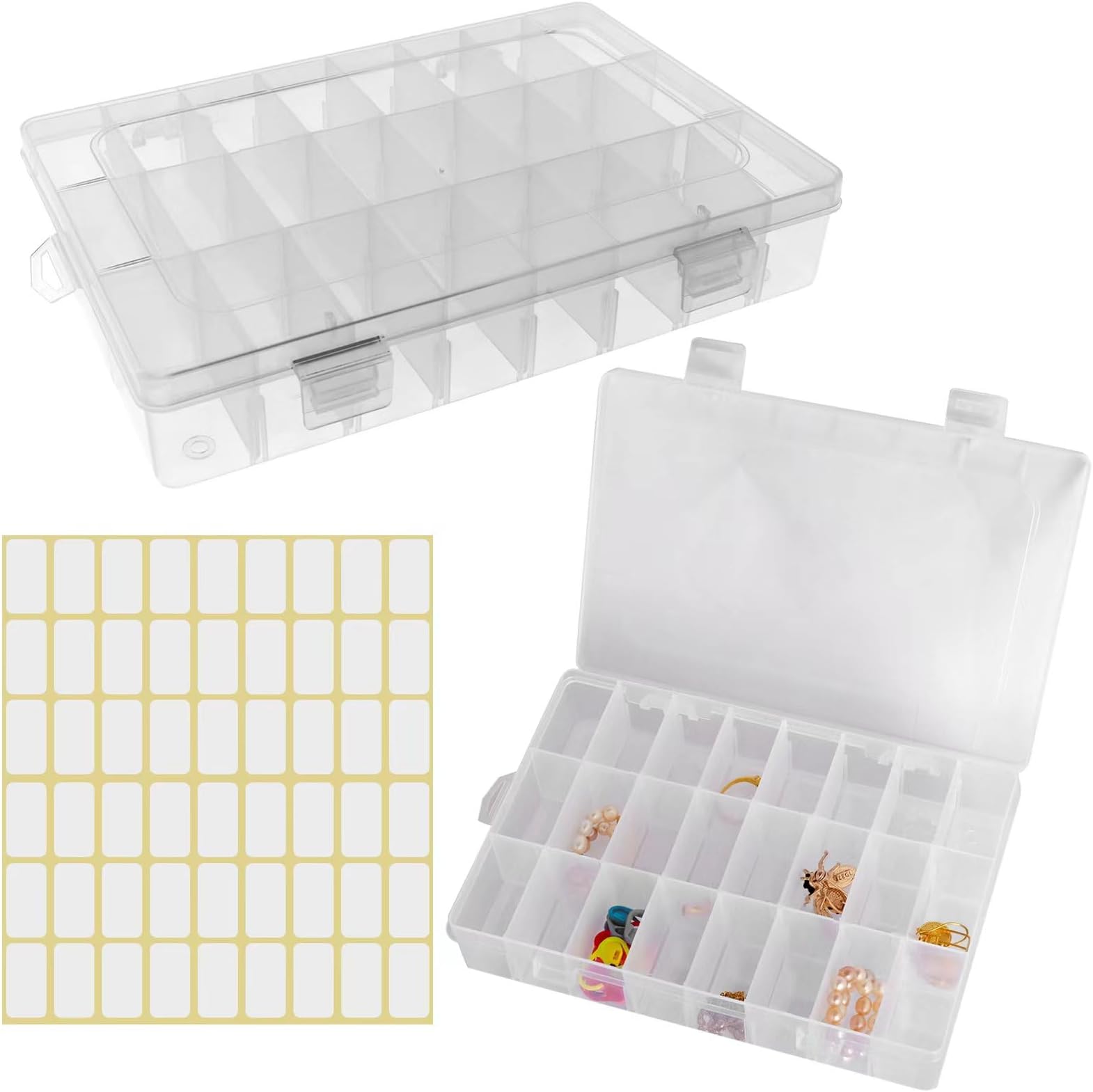 Amazon.com: MAHIONG 6 Pack 36 Grids Plastic Organizer Box with ...