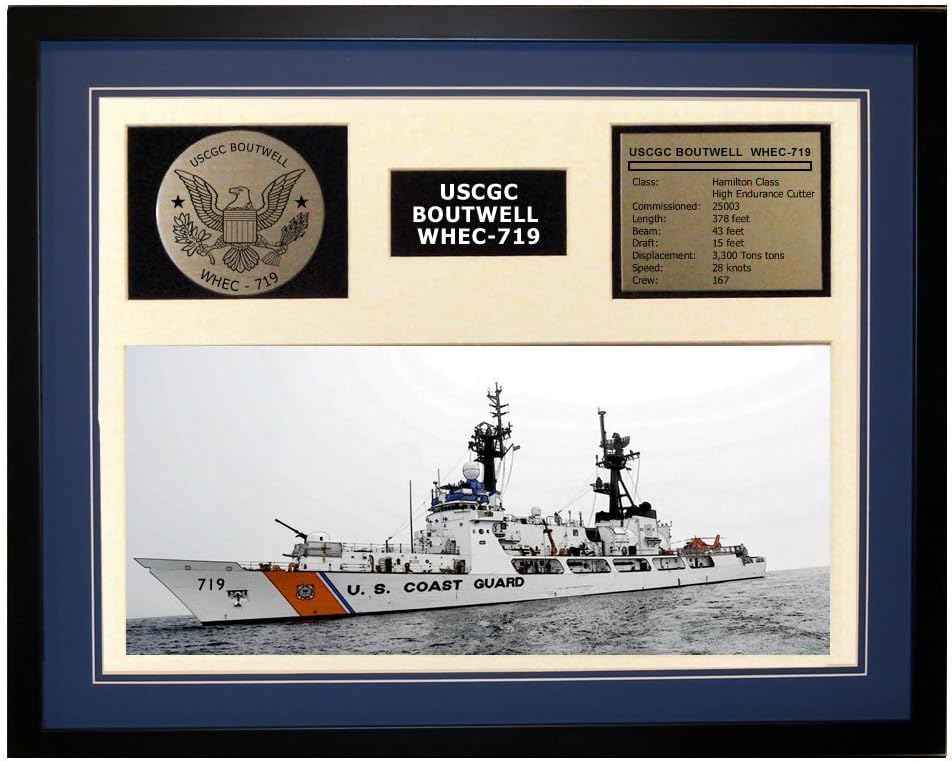 Amazon.com: Navy Emporium USCGC Boutwell WHEC-719 Framed Coast Guard ...