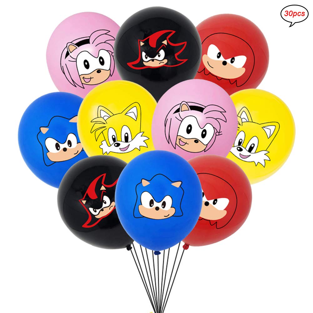 Lebery Sonic The Hedgehog Balloons 12 30 Pcs Sonic Latex | Desertcart ...