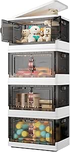 Amazon.com: YFXCVSL 4 Tier Plastic Storage Bins with Lid 23QT ...