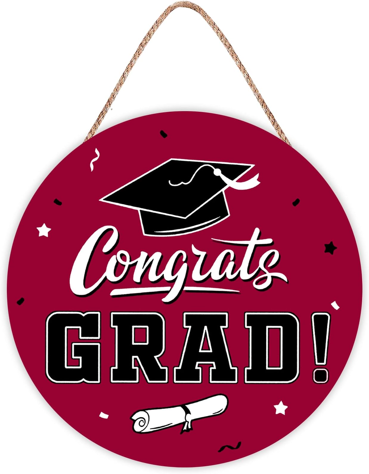 Amazon.com : 2024 Maroon Graduation Decorations Hanging Decor Door Sign ...