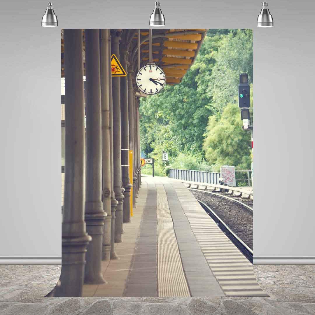 Amazon.com : Train Station Backdrop for Party Decorations,Brick Floor ...