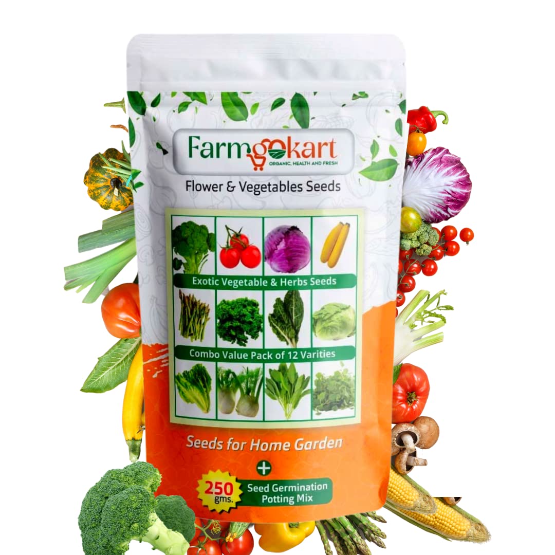 Farmgokart | Home Garden Pack of 12 Varieties | Exotic Premium ...