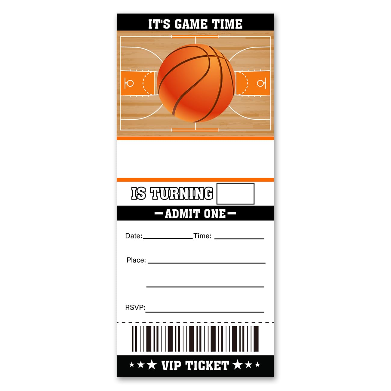 Printable Basketball Ticket Birthday Invitation Basketball Birthday