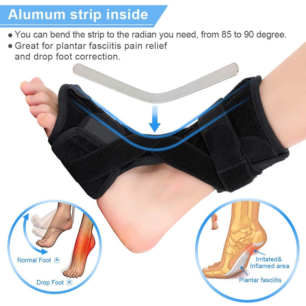 Buy Plantar Fasciitis Night Splint, Diggtek Foot Drop Orthotic Brace ...