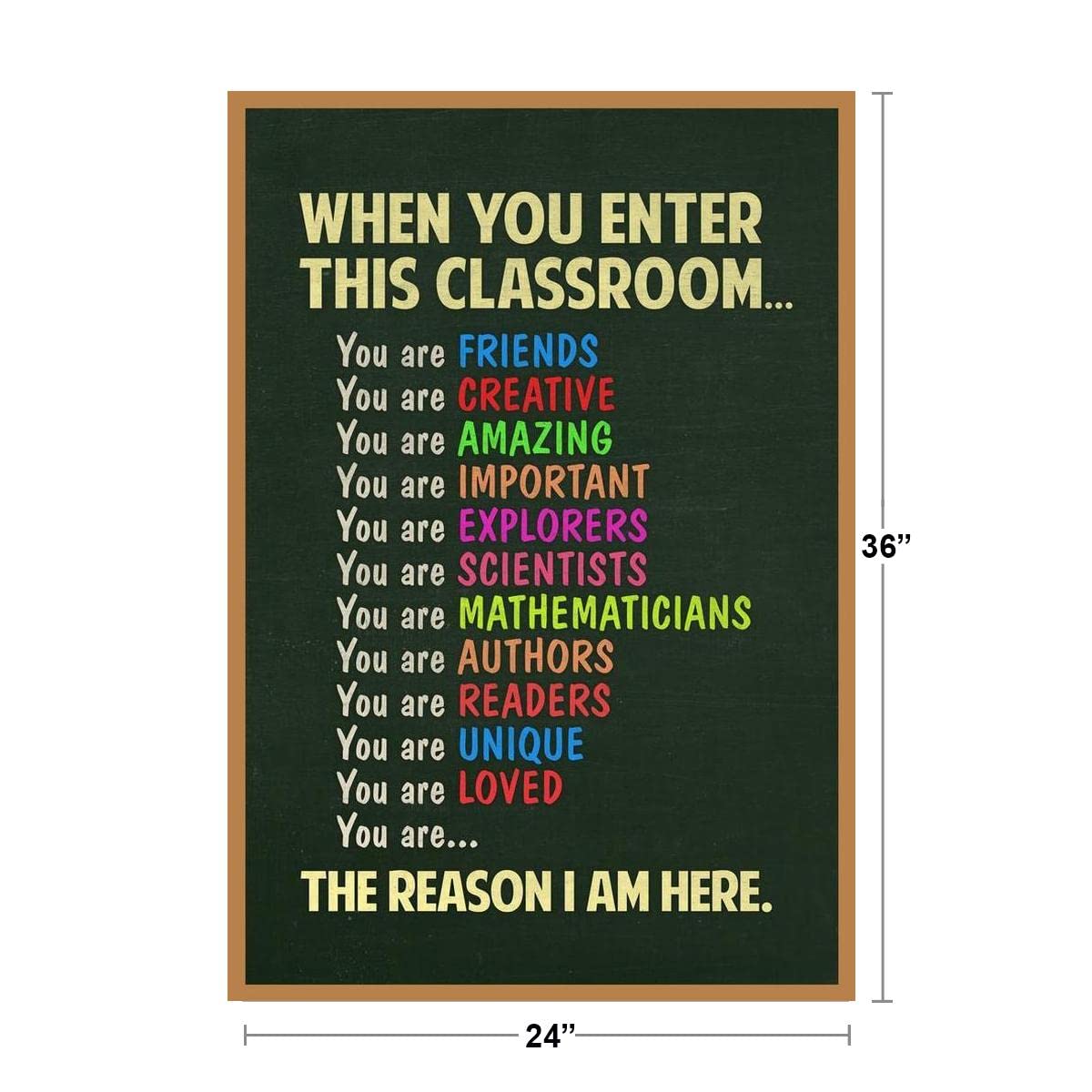 Kids Wall Decor When You Enter This Classroom Poster For Affirmation ...