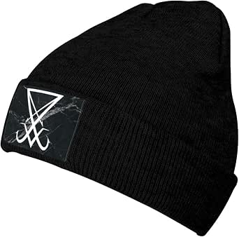fwoeqiz Occult-Sigil-of-Lucifer-Satanic Winter Hats for Men Women Knit ...