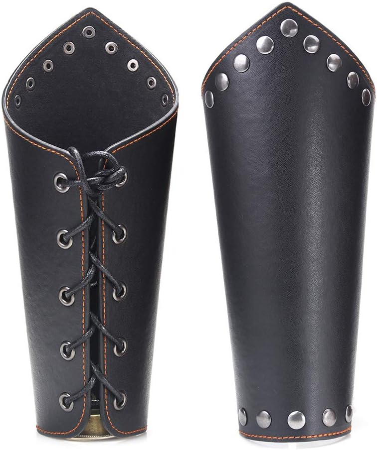 Amazon.com: TURTLEDOVE Medieval Leather Bracers, 2PCS, Viking Cosplay ...